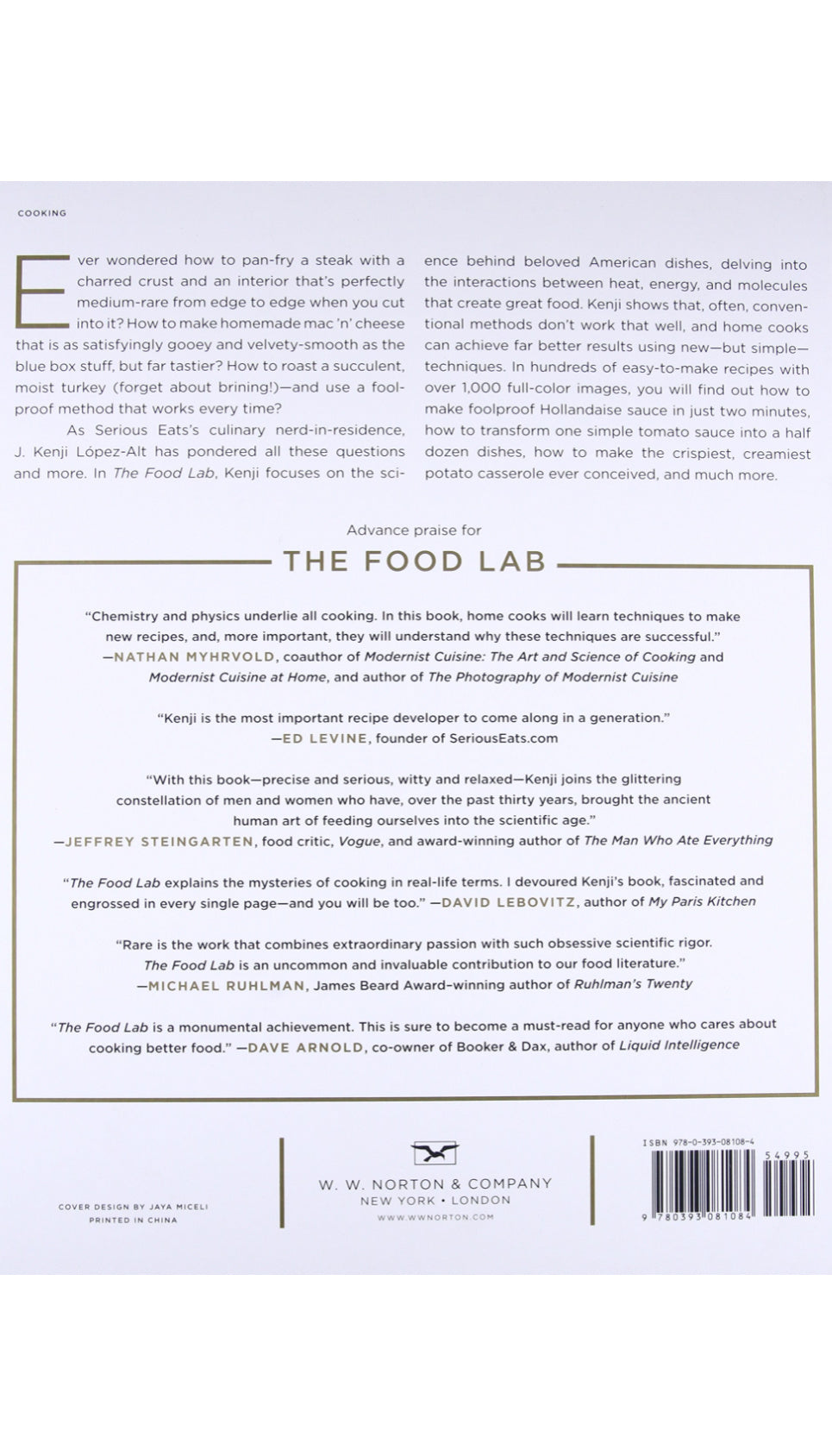 The Food Lab: Better Cooking Through Science/ J. KENJI LOPEZ-ALT | Good Egg